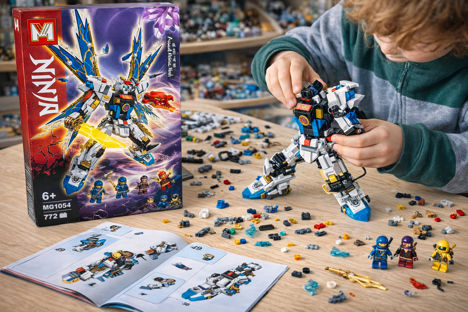 Ninja Assault Prime Mech Klocki 772 el | Robot Ninja Mech